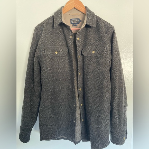 Pendleton | Jackets & Coats | Pendleton Mens Brown Wool Shirt Jacket ...